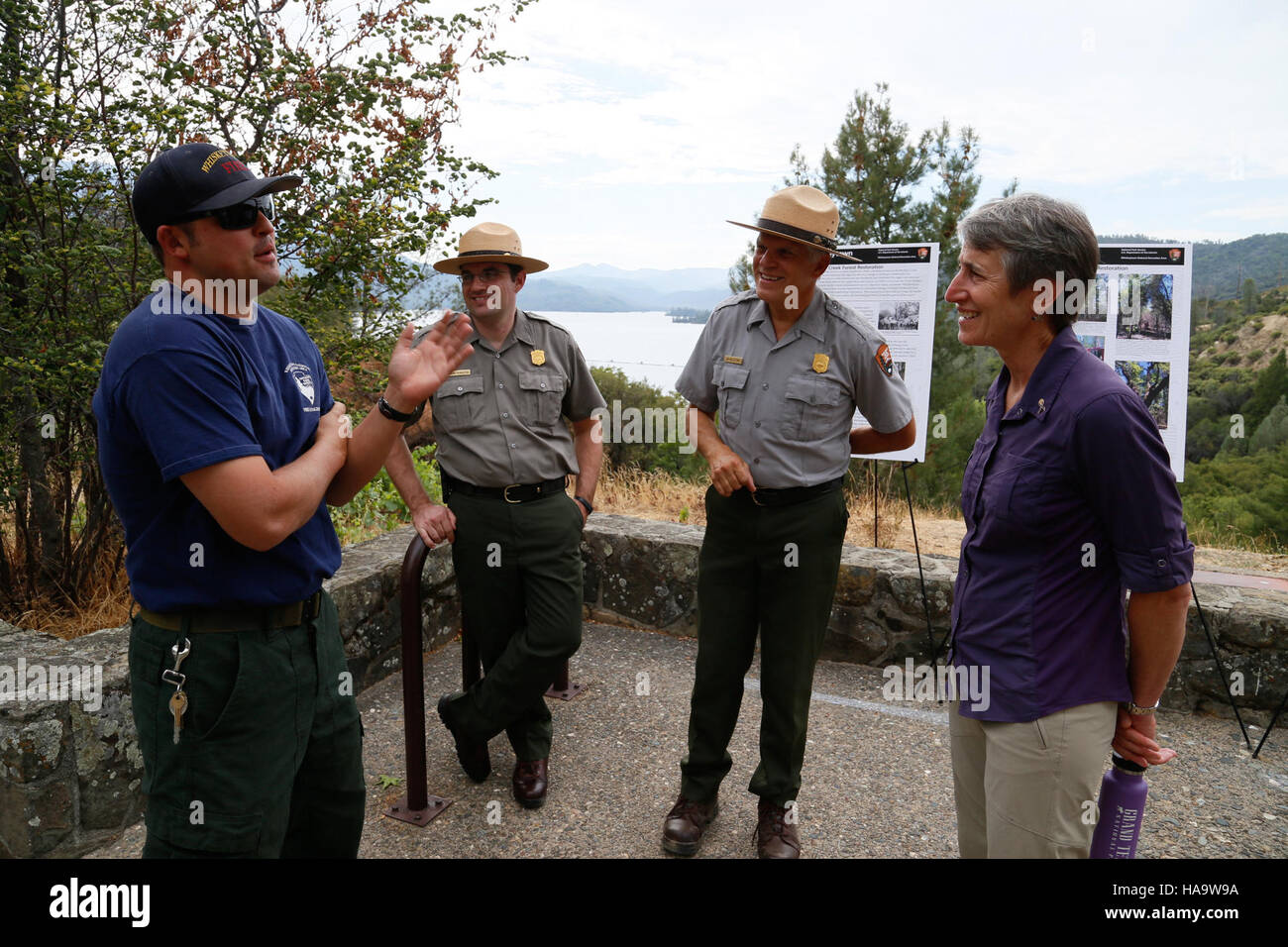 Secretary Sally Jewell visited the fire operations at the Redding area ...
