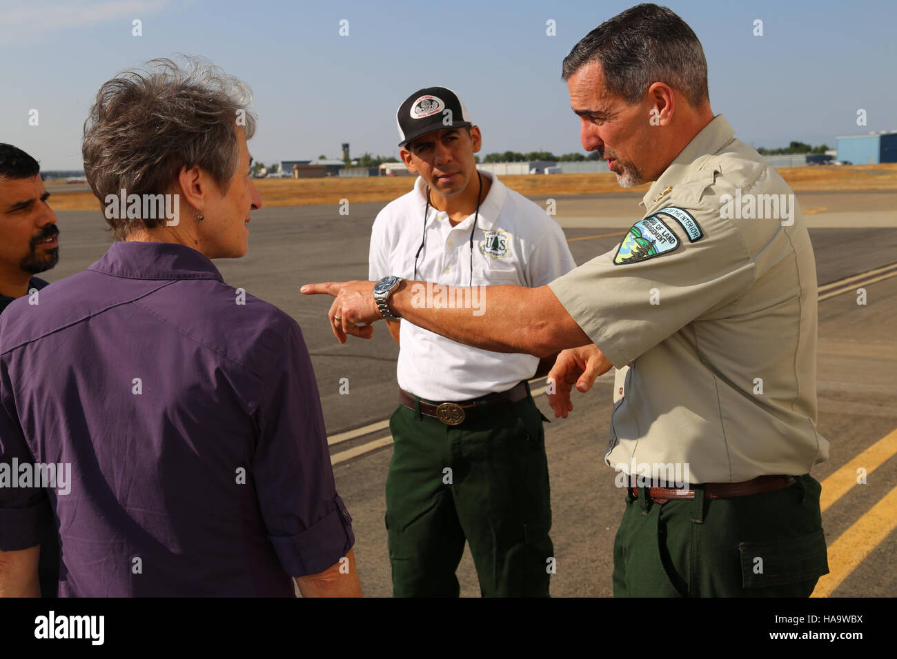 Sally Jewell, former U.S. Secretary of the Interior, visited the fire ...