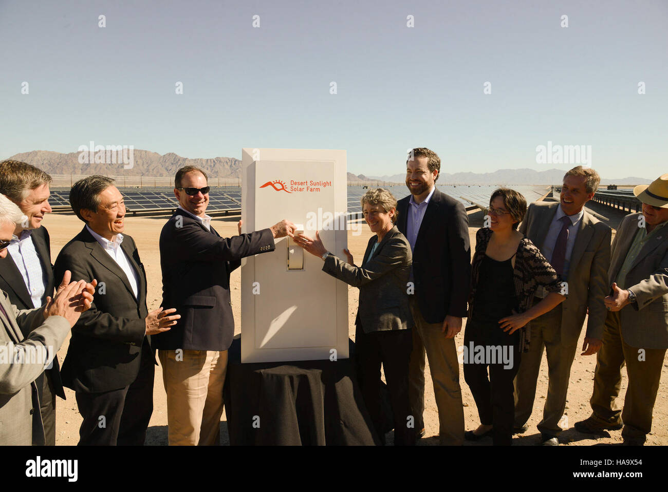 The First Solar Desert Sunlight Solar Farm, located in a national park ...