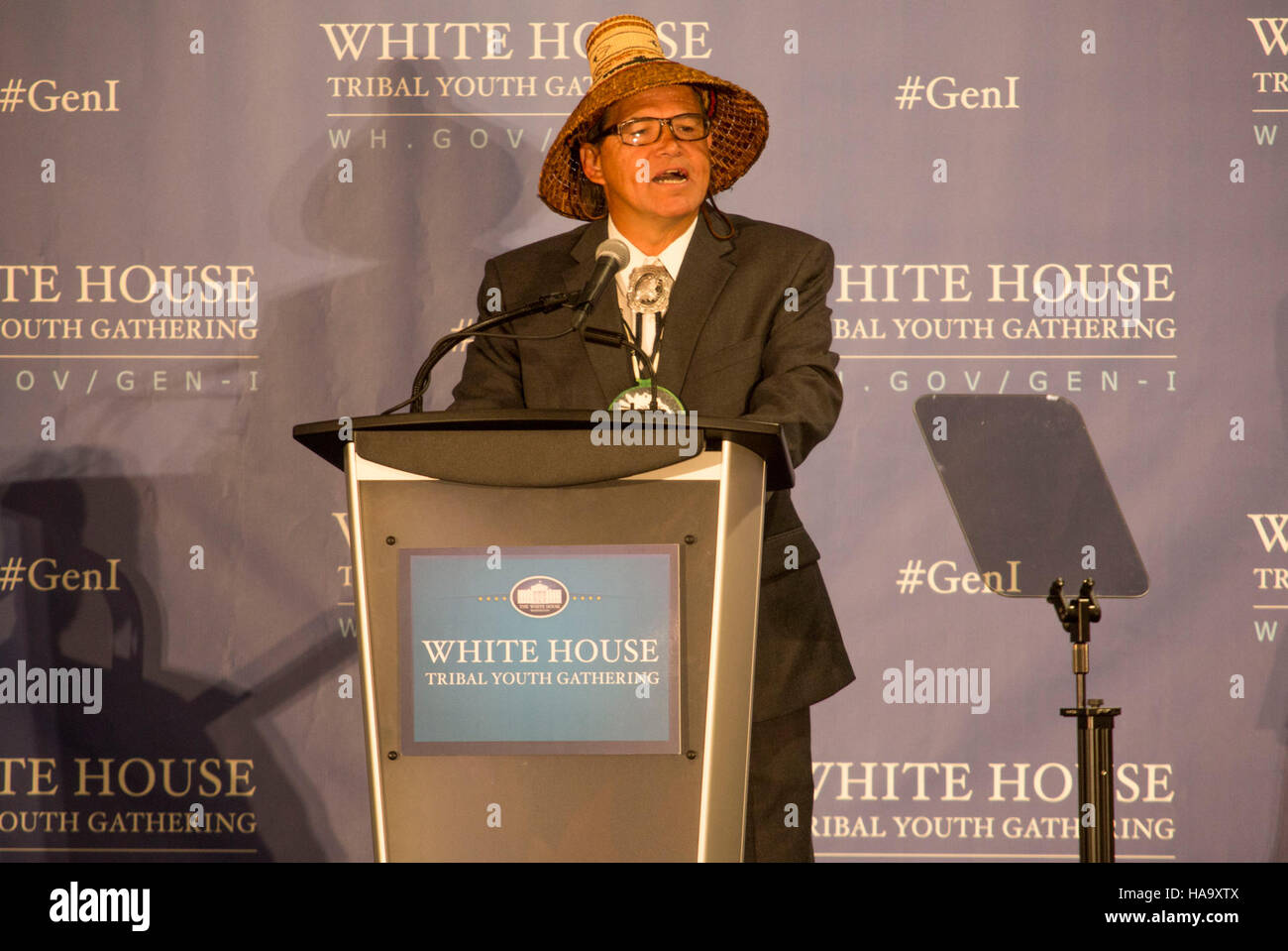A photo from the Native American Youth Summit held at a U.S. National ...