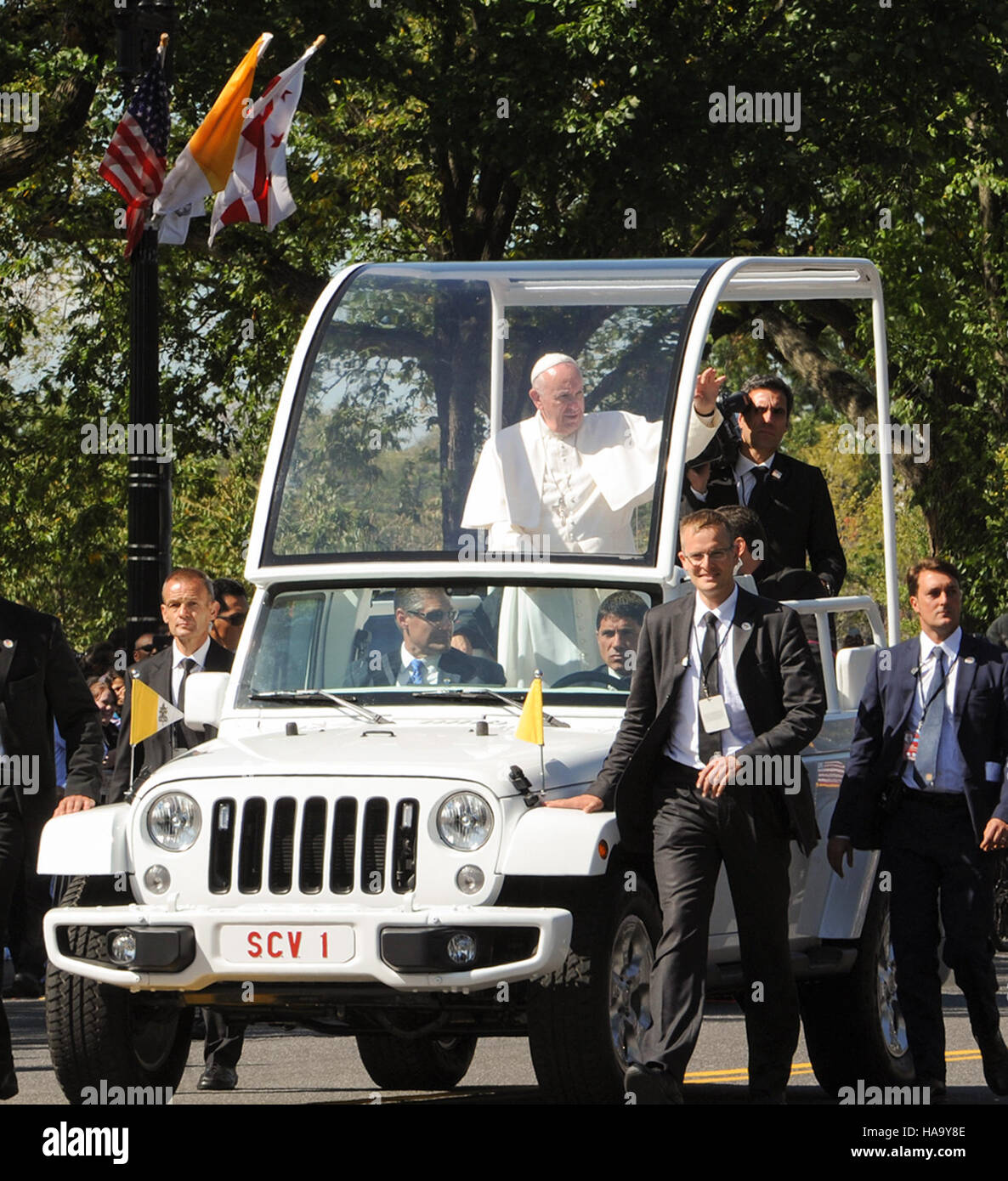 The Papal Parade, held along Constitution Avenue in Washington, D.C ...