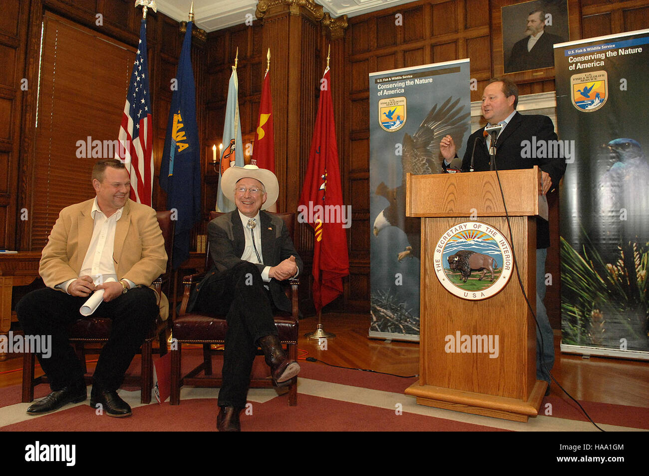 The image represents an announcement by the U.S. Fish and Wildlife ...