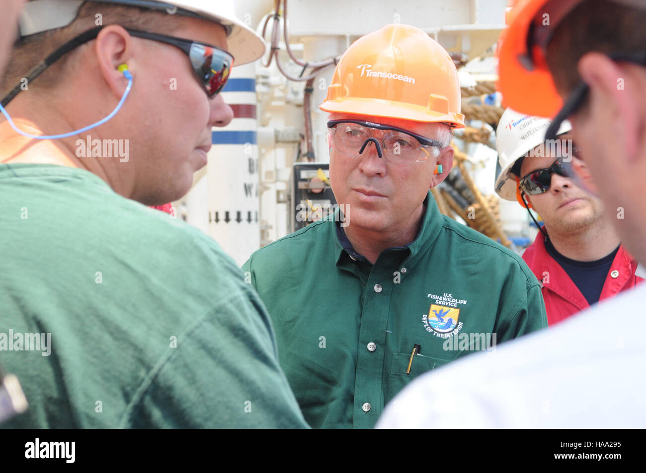 Secretary of the Interior Ken Salazar visited a relief well drilling ...
