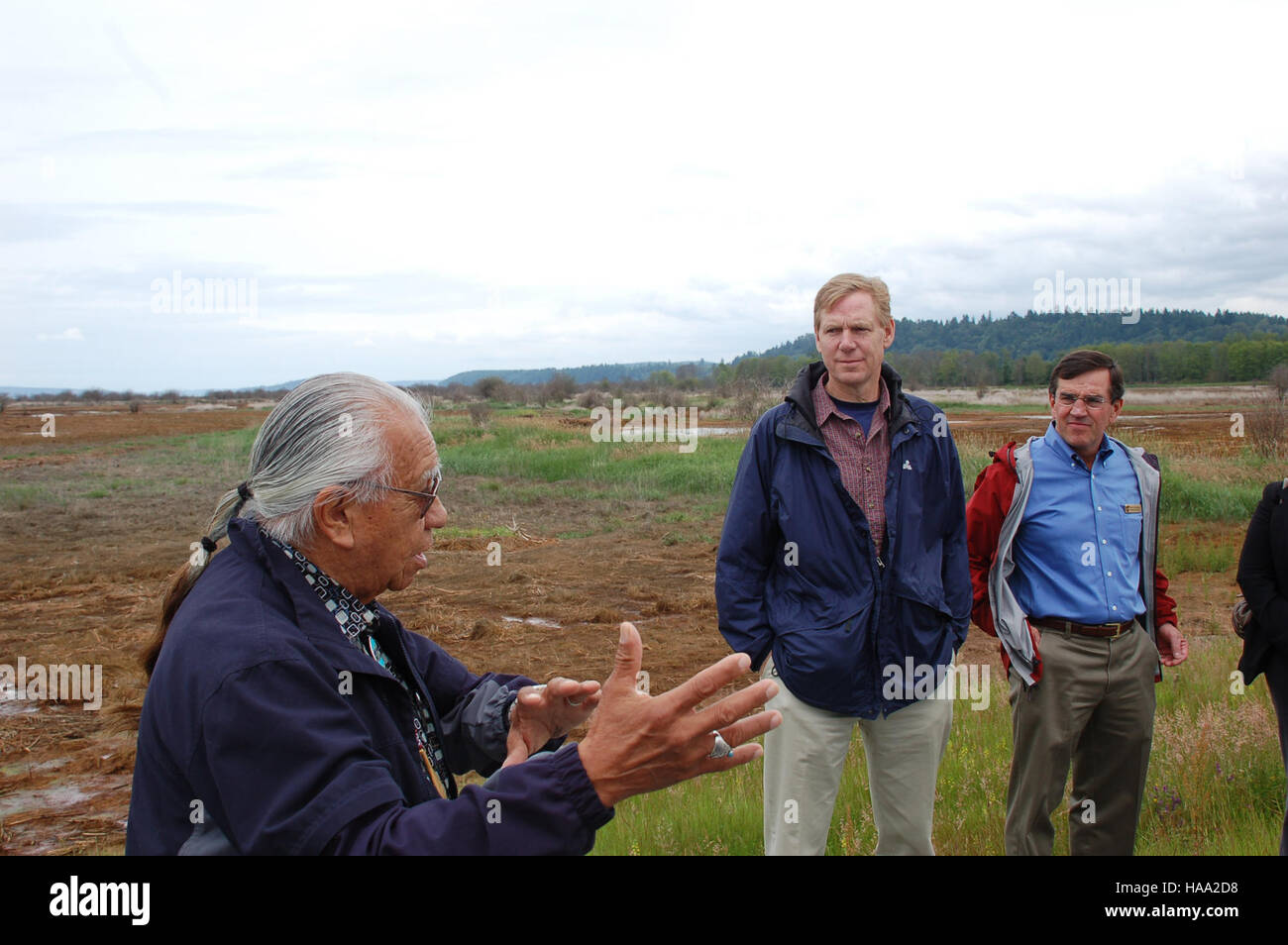 This image shows NPS Director Jarvis and other administration officials ...