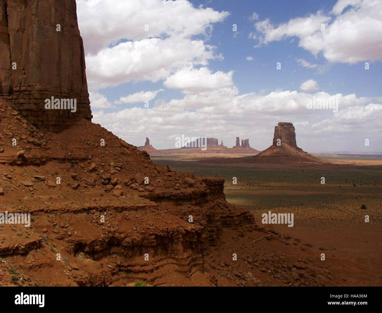 A view of Monument Valley National Park, highlighting its iconic ...
