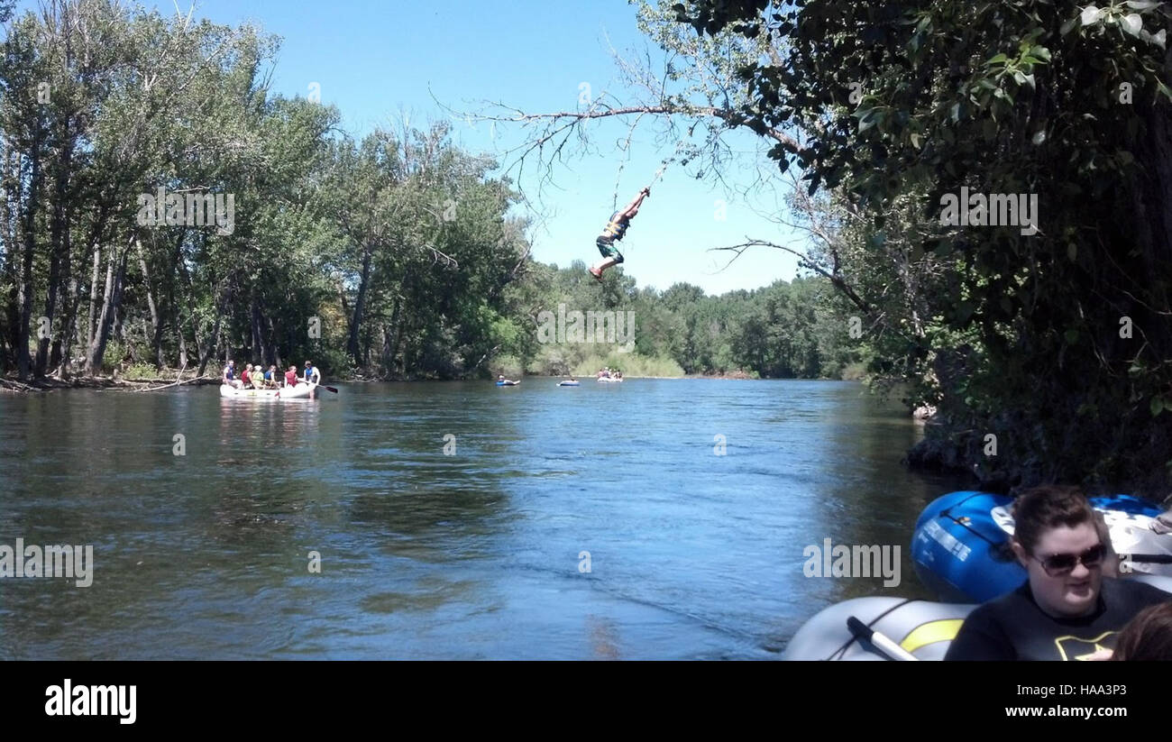 usinterior 9314856291 Rope swing over the Boise River Stock Photo - Alamy