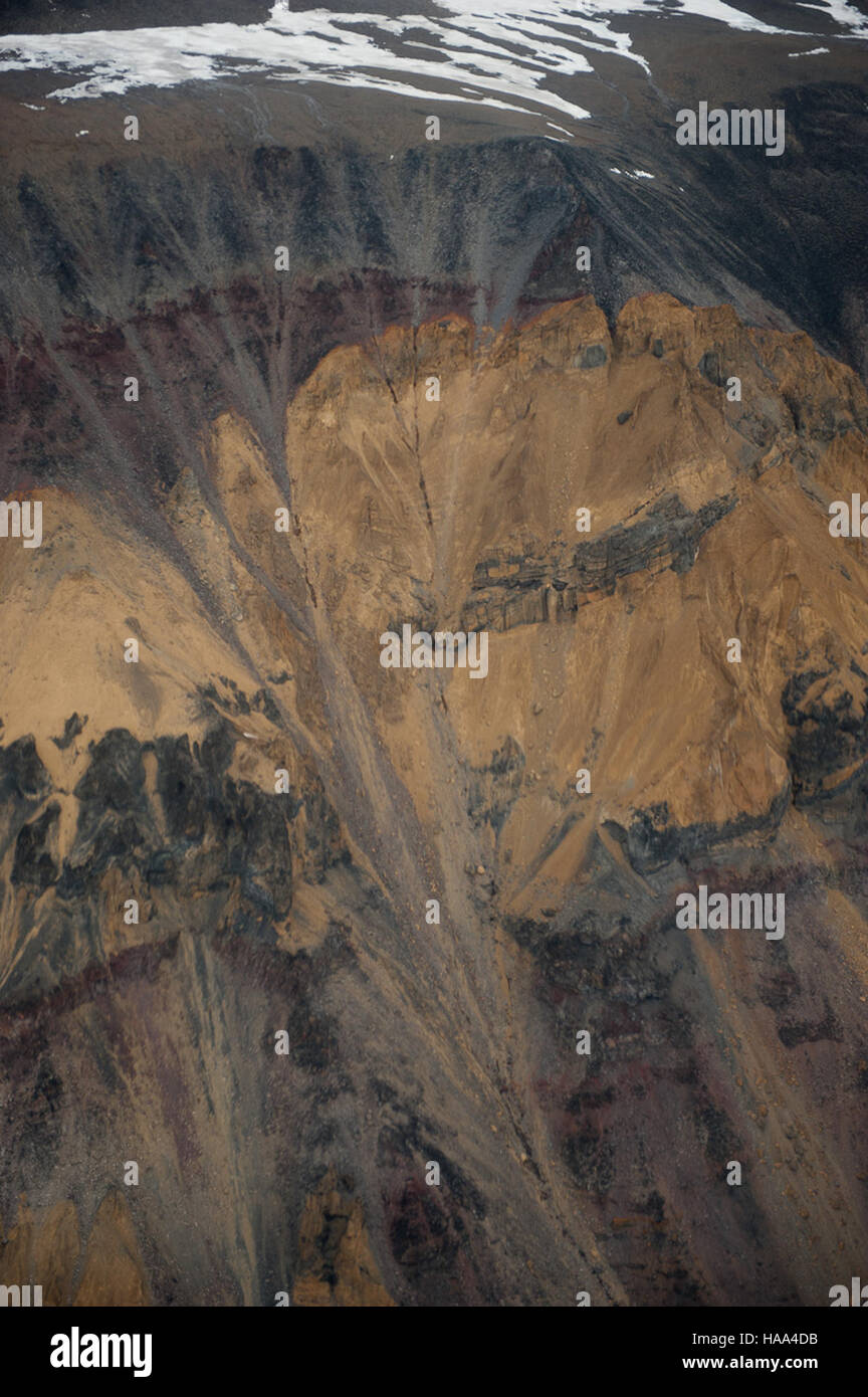 An aerial view of Wrangell-St. Elias National Park & Preserve in Alaska ...