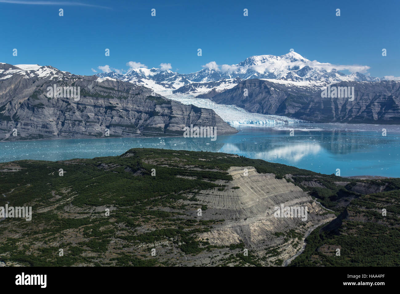 The Guyot Hills and Icy Bay in Mount St. Elias National Park present ...