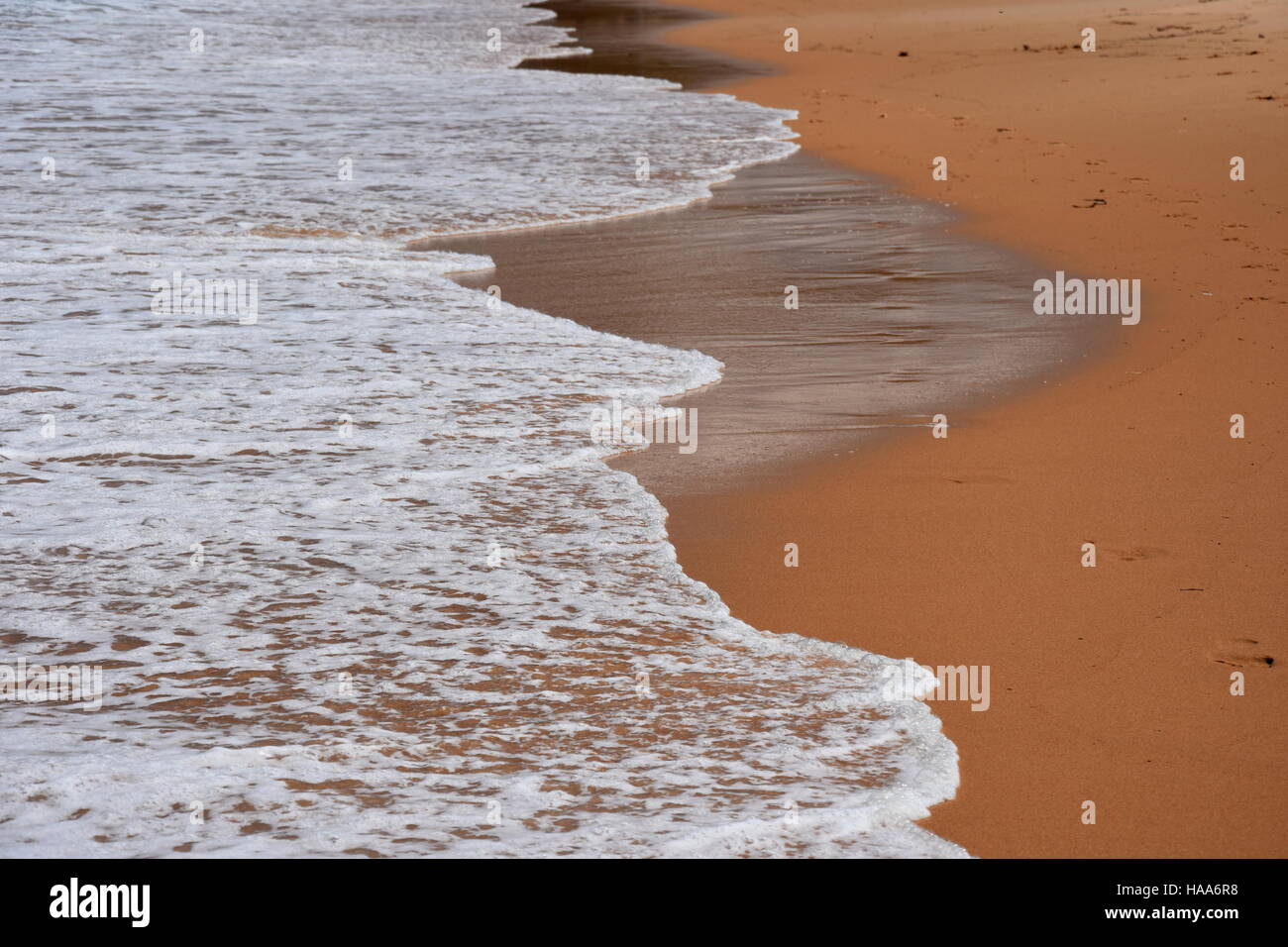 Wave and sand beach for background. Beautiful beach surface texture ...