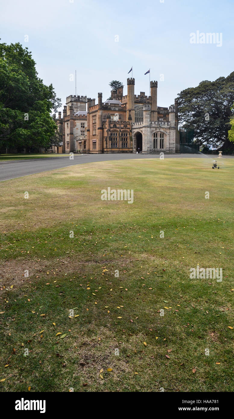 exterior of Goverment House in Sydney nsw new south wales australia ...