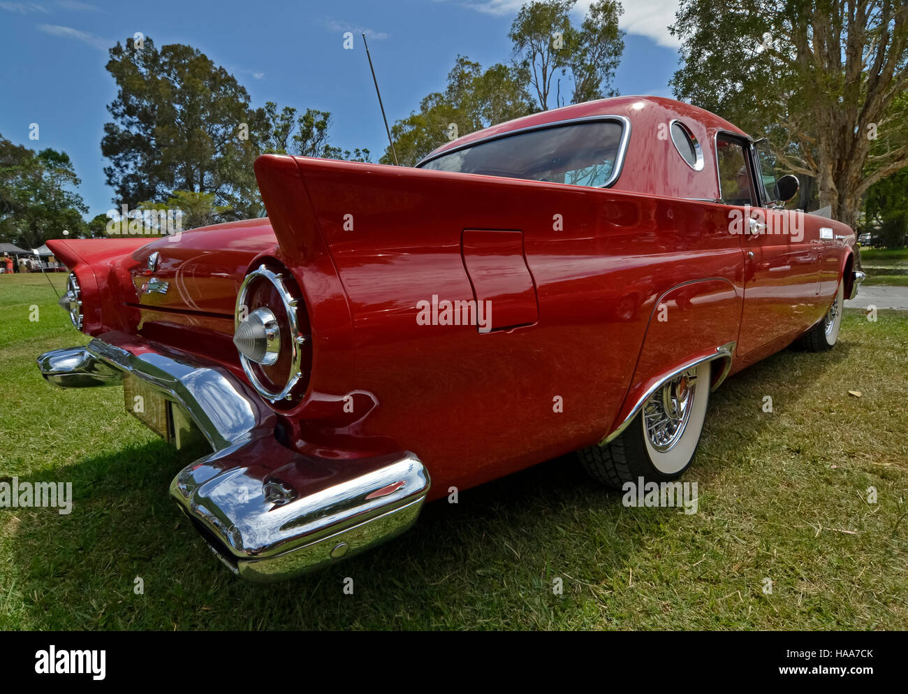 classic 1950's red ford thunderbird Stock Photo - Alamy