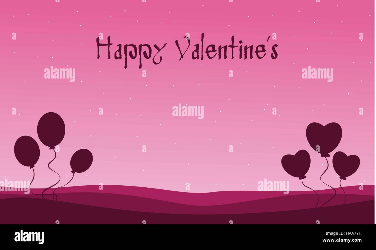 Balloon landscape Valentine Days backgrounds Stock Vector Image & Art ...