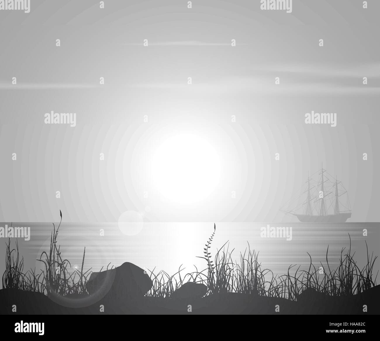 Ship bw Stock Vector Images - Alamy