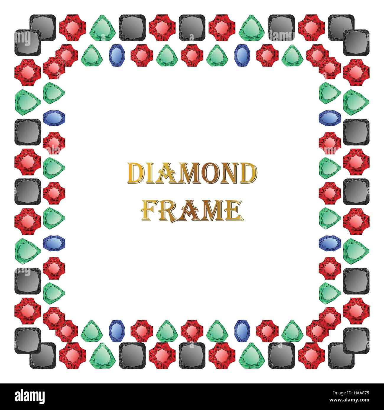 Diamonds square frame Stock Vector Image & Art - Alamy