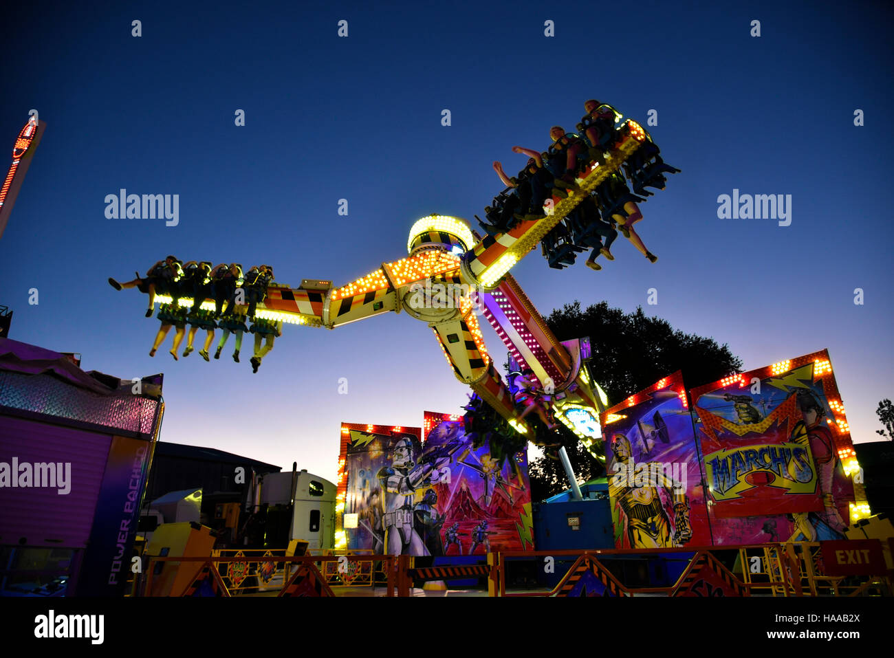 Australian fairground ride hi-res stock photography and images - Alamy