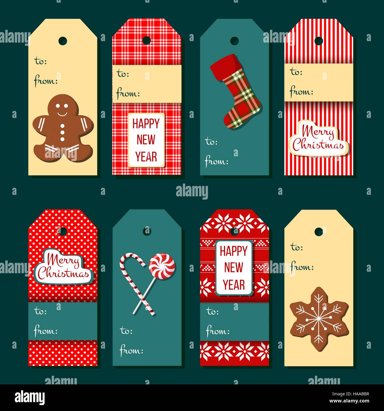 Christmas tags. Funny Christmas label set Stock Vector Image & Art - Alamy