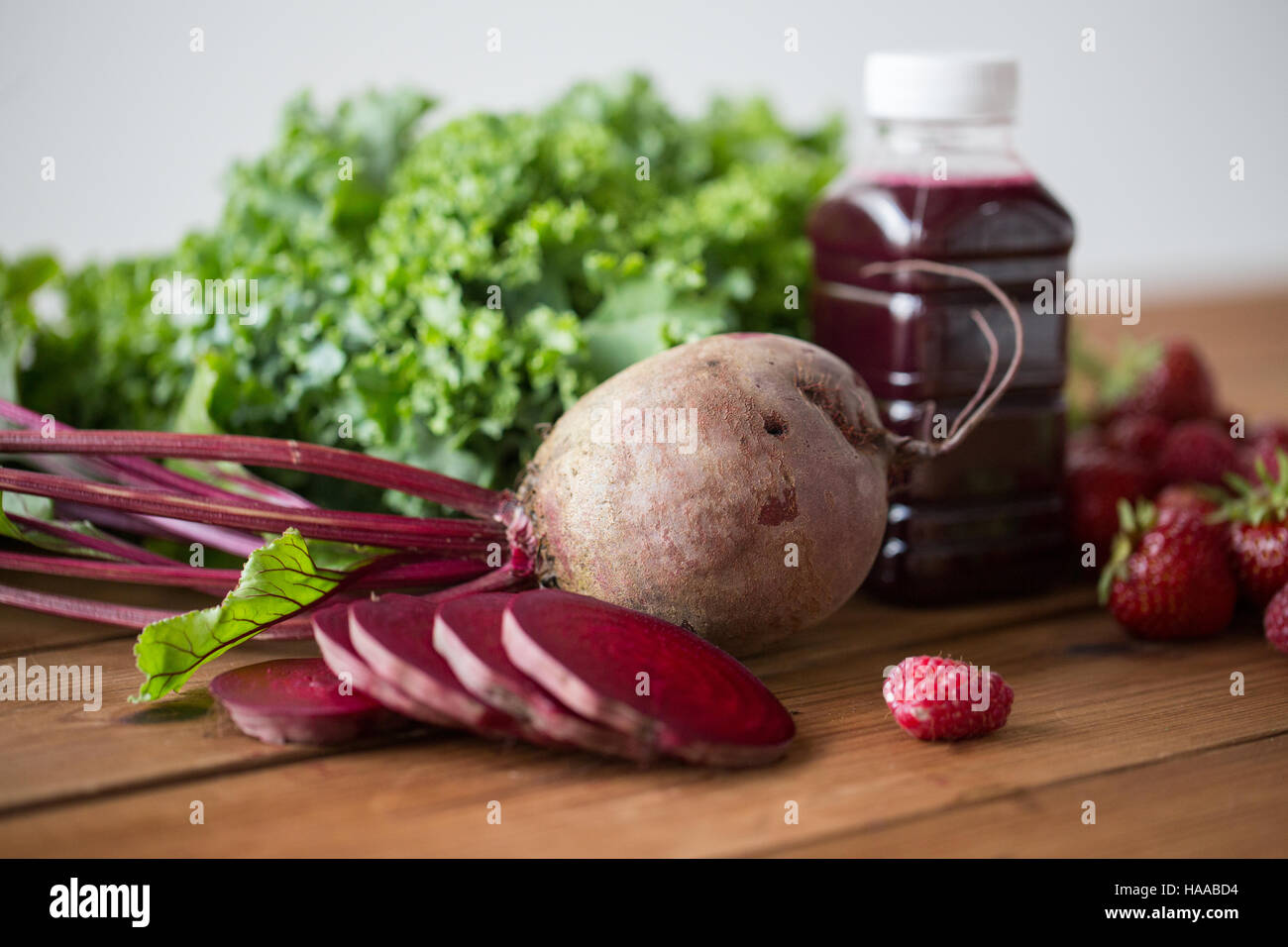 bottle with beetroot juice, fruits and vegetables Stock Photo - Alamy