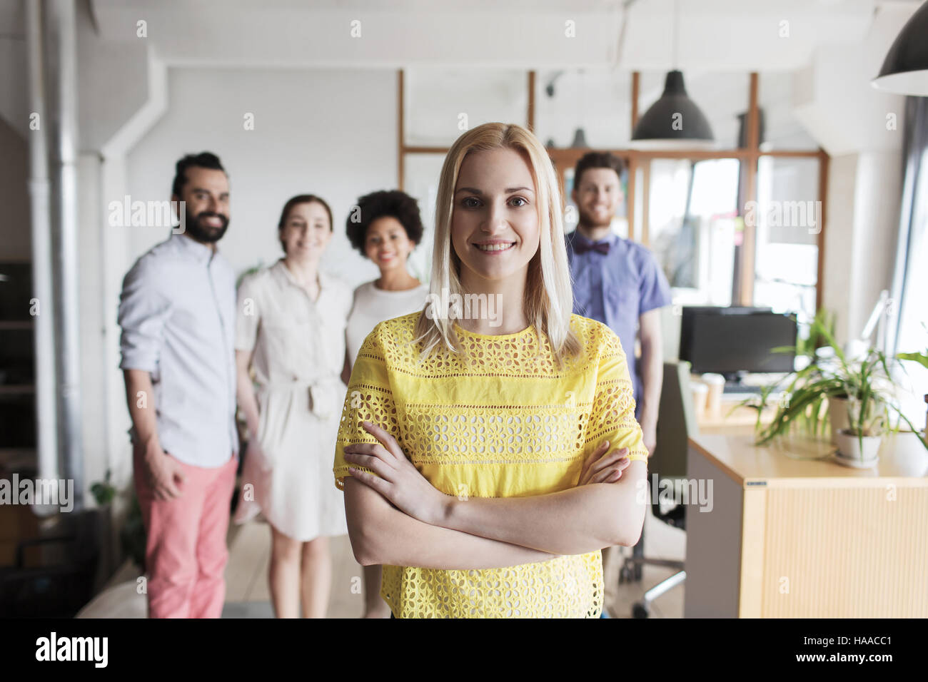 Group young successful creative hi-res stock photography and images - Alamy