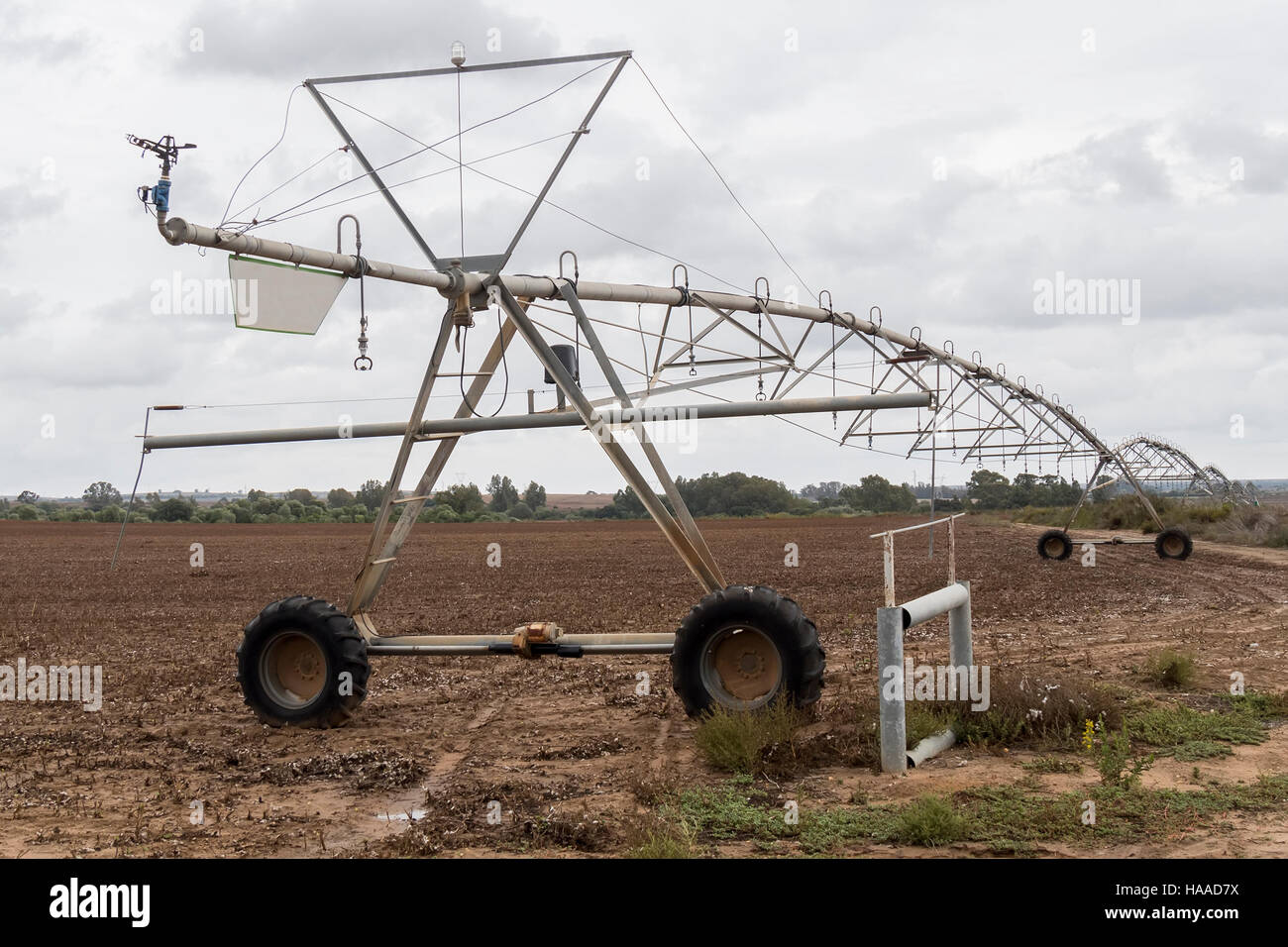 Irrigation pivot system watering Stock Photo - Alamy
