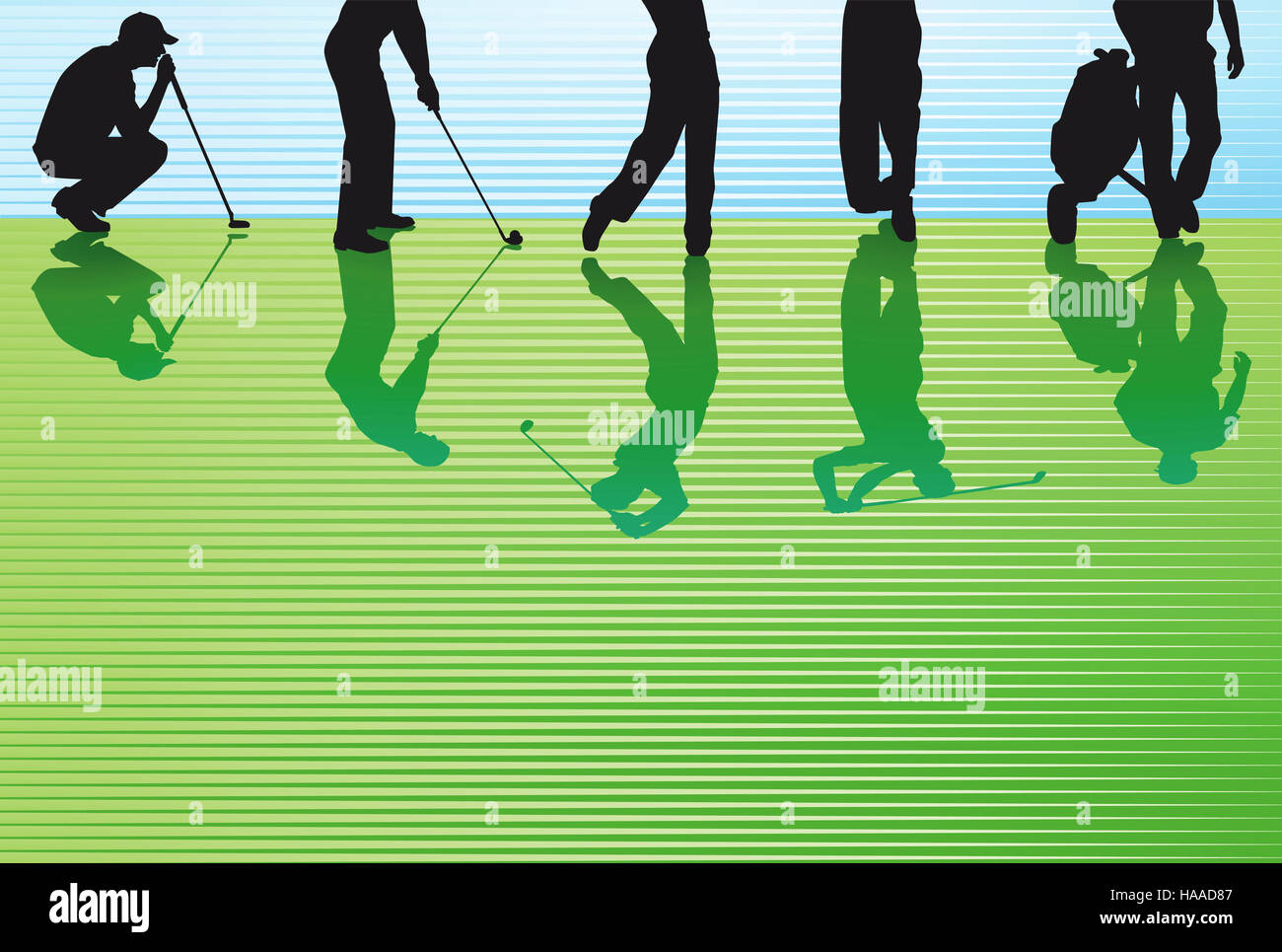 Golfing silhouette hi-res stock photography and images - Alamy