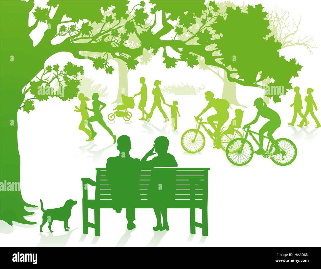 Green in the City Park, relax, generations Stock Photo - Alamy