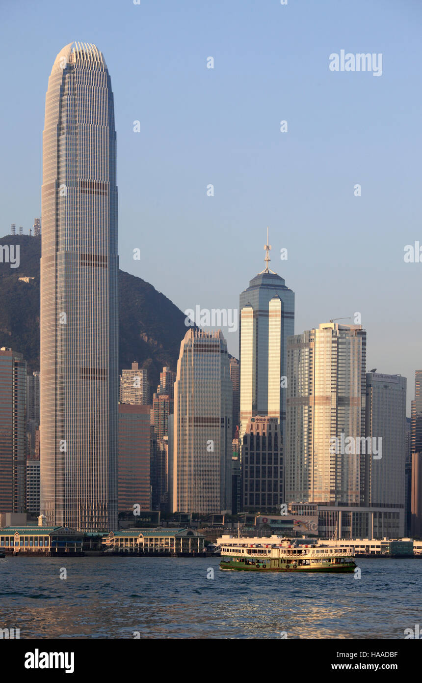 China, Hong Kong, Central District, skyline, Star Ferry Stock Photo - Alamy