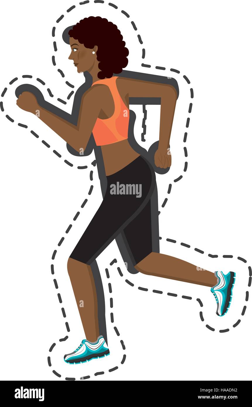 athlete running isolated icon vector illustration design Stock Vector ...
