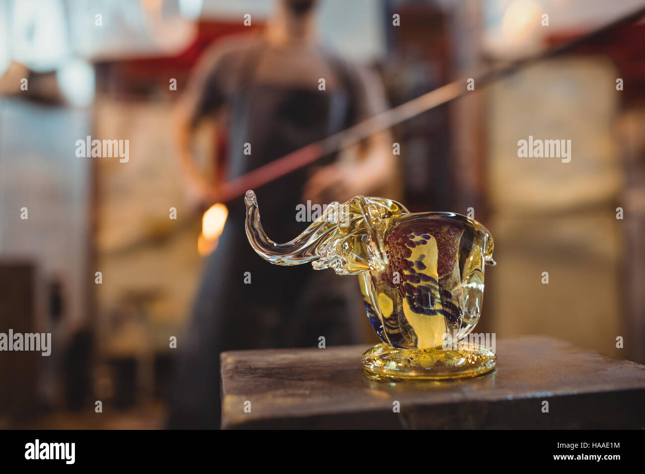 Close-up of showpiece figure made from a molten glass Stock Photo - Alamy