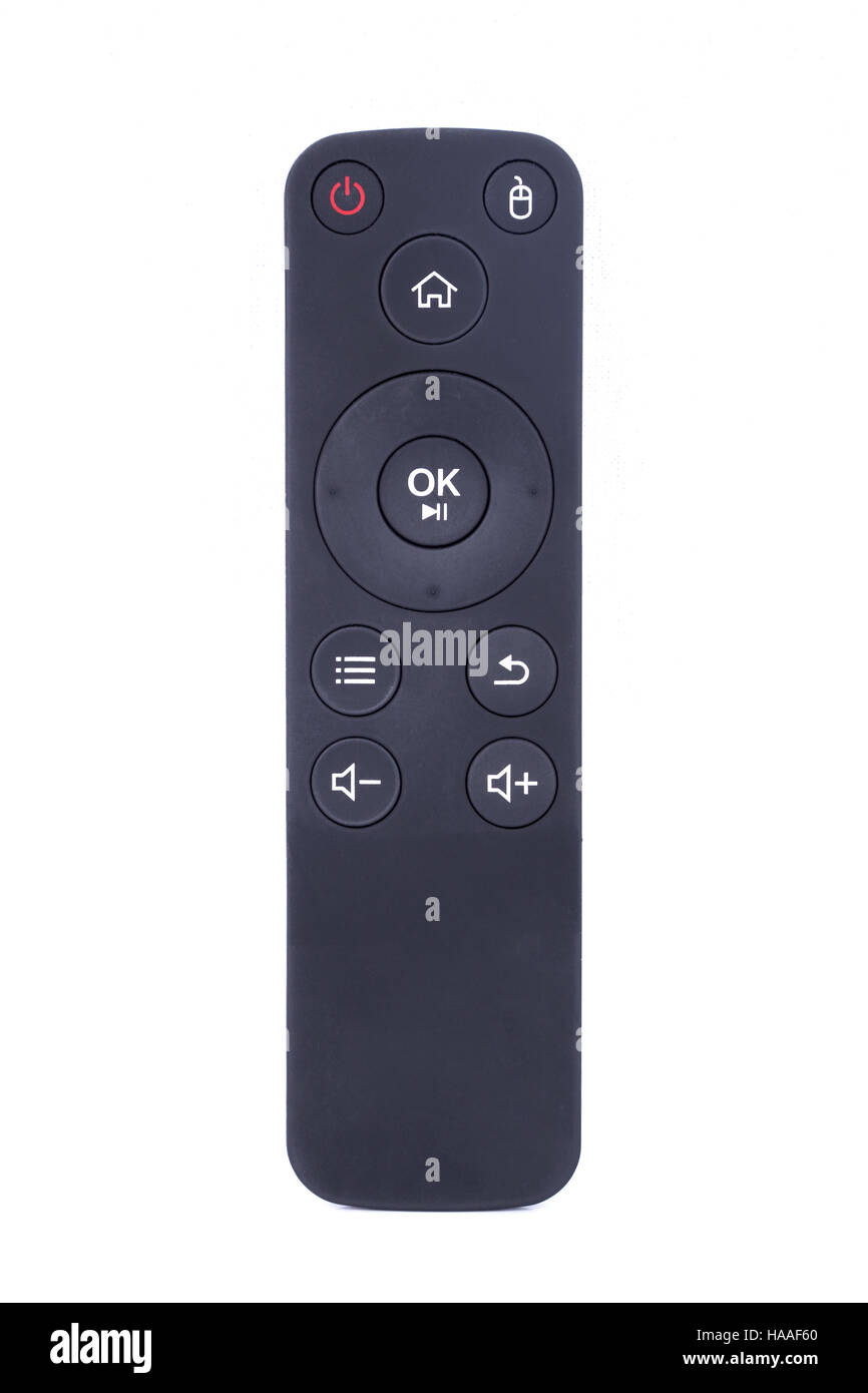 multimediaremote control isolated on white background Stock Photo - Alamy