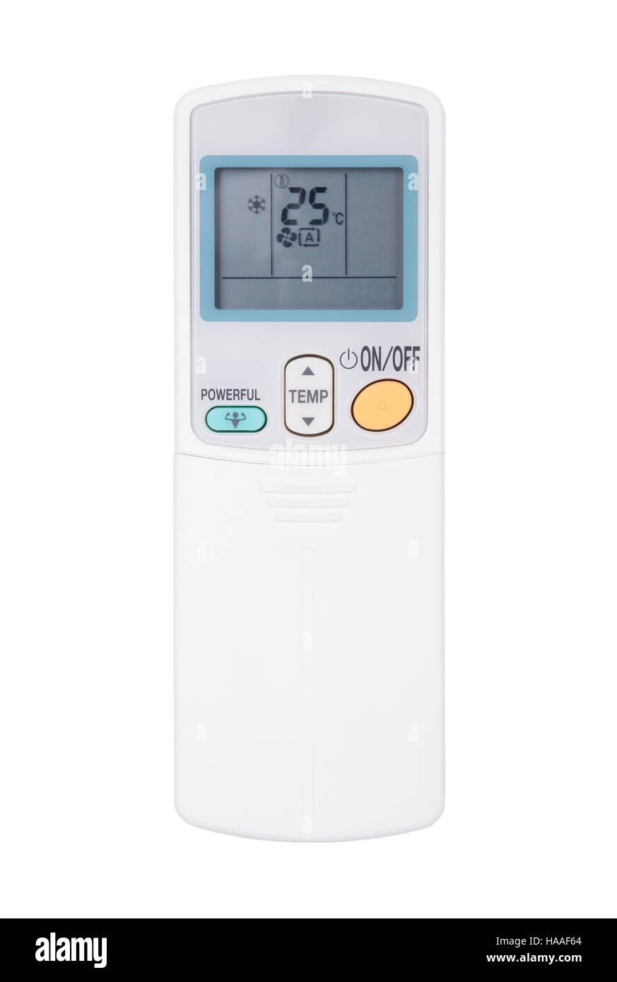 air conditioner remote control isolated on white background (with ...