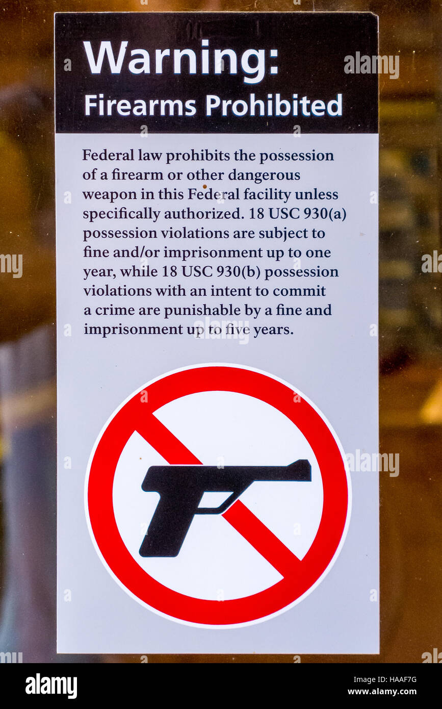 Firearm poster in Montana Stock Photo - Alamy
