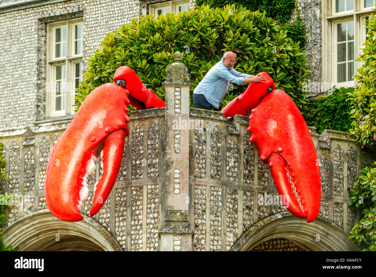John Blakeley, film industry special-effects sculptor, arranges his ...