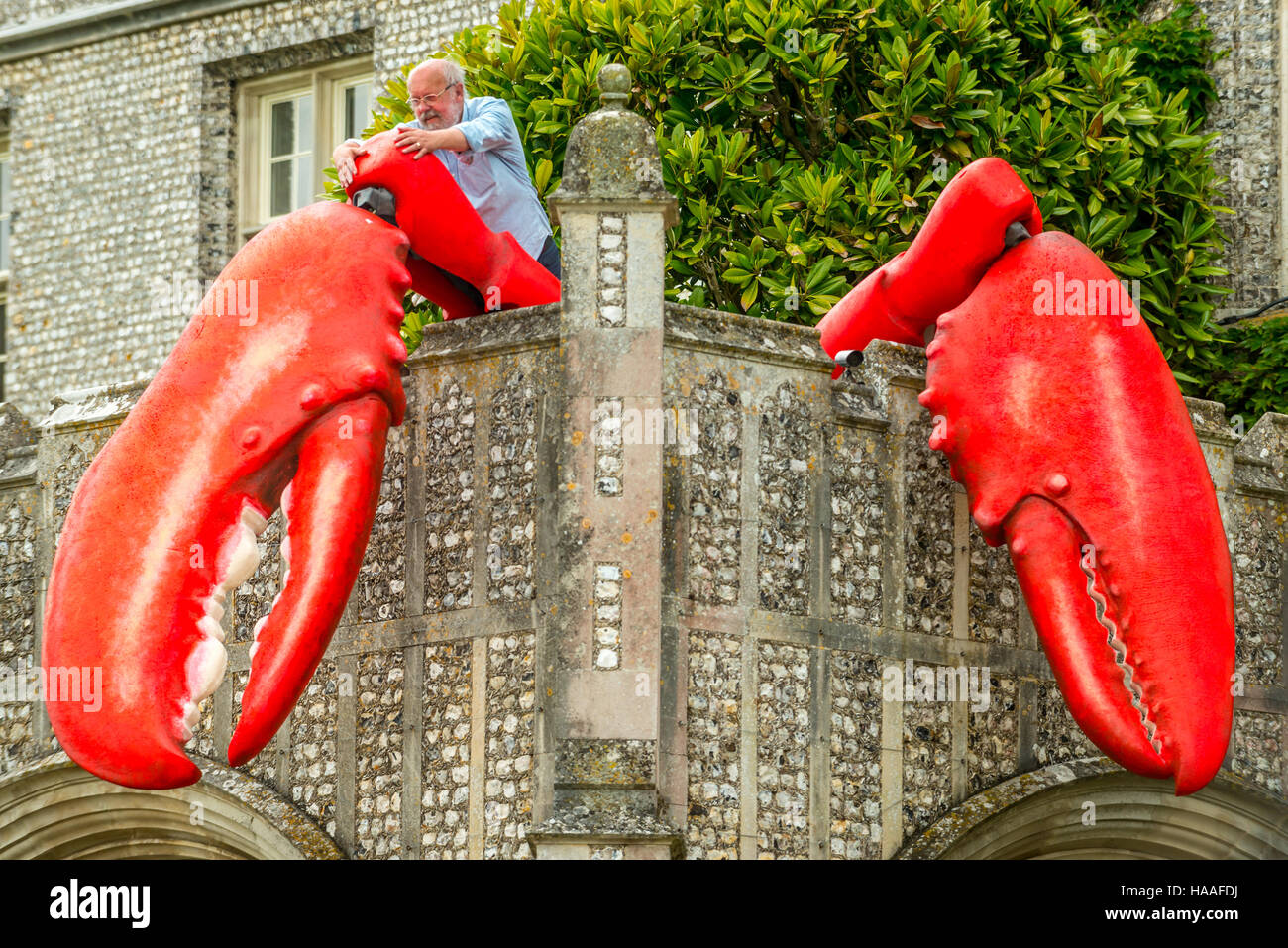John Blakeley, film industry special-effects sculptor, arranges his ...