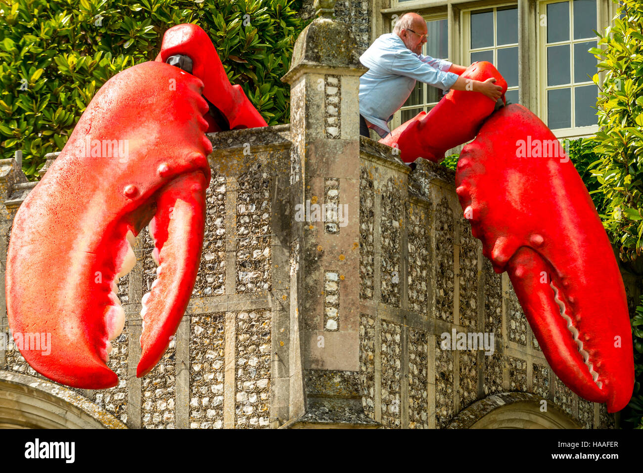John Blakeley, film industry special-effects sculptor, arranges his ...