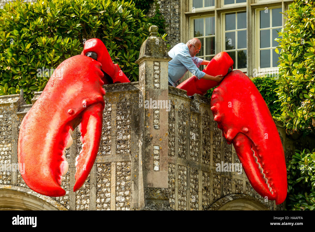 John Blakeley, film industry special-effects sculptor, arranges his ...