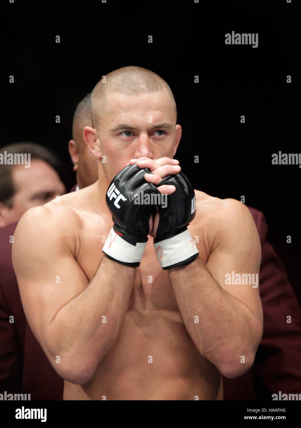 Georges St. Pierre before his fight with Matt Hughes during UFC 79 at ...