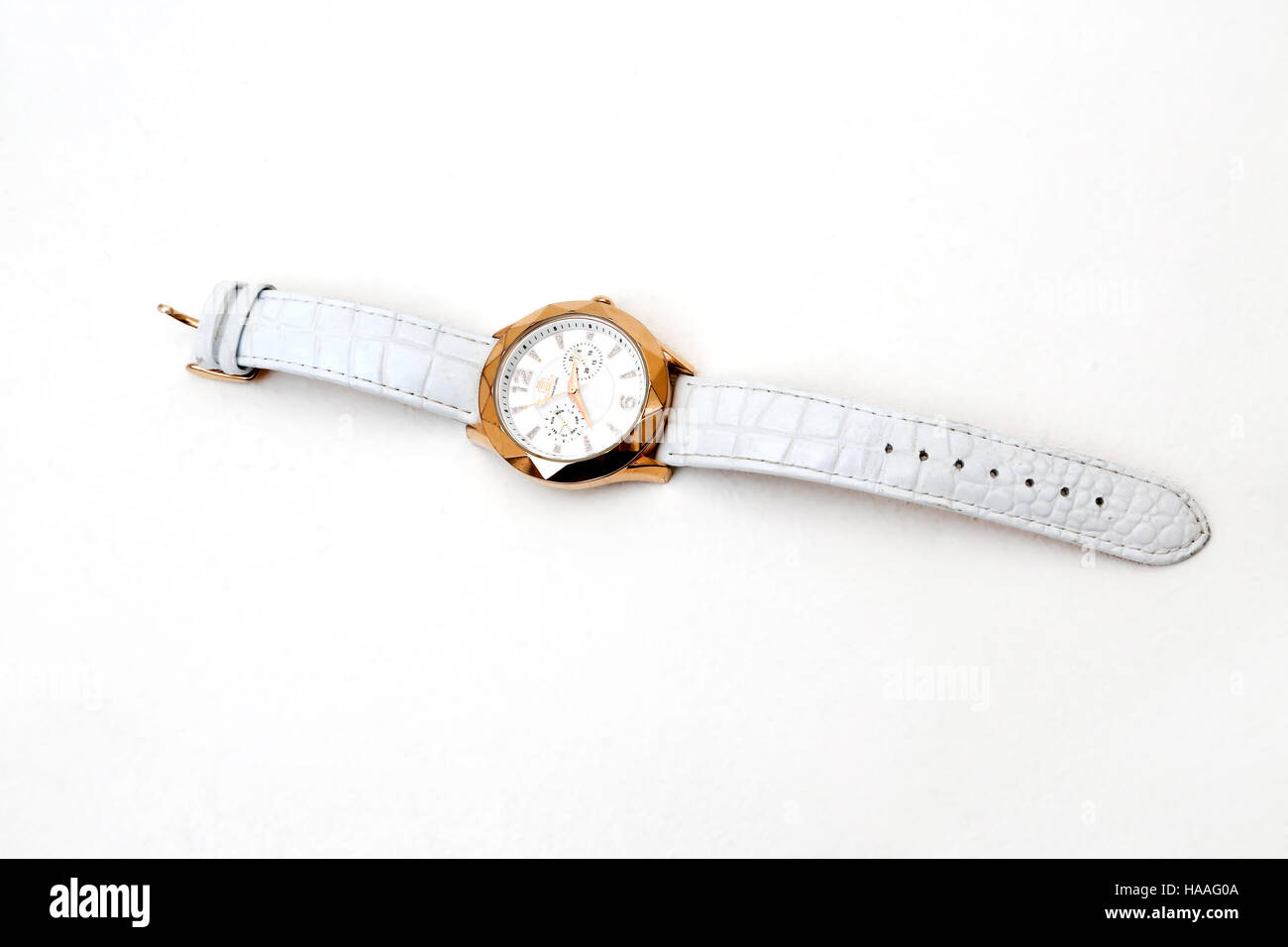 Jennifer Lopez Analogue Watch With White Strap Stock Photo - Alamy