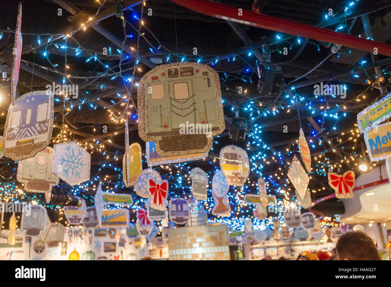 Ceiling decorations in the New York City Transit Museum in Grand ...