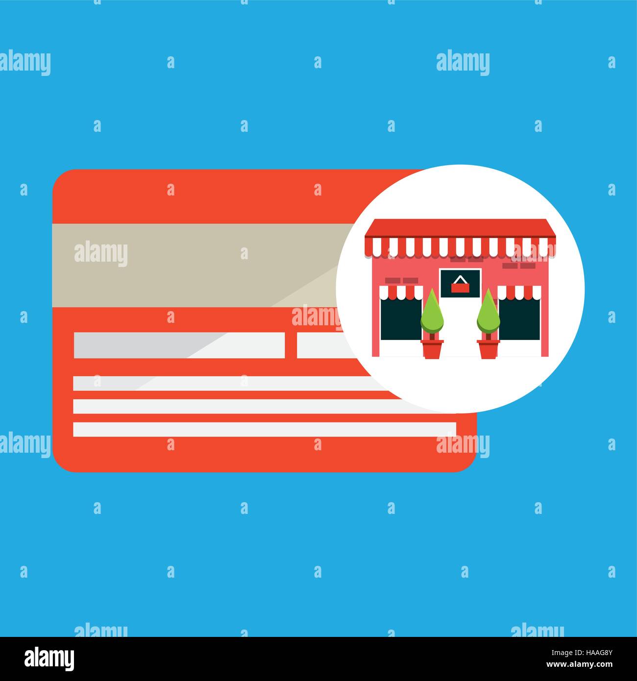 cute store shopping card vector illustration eps 10 Stock Vector Image ...