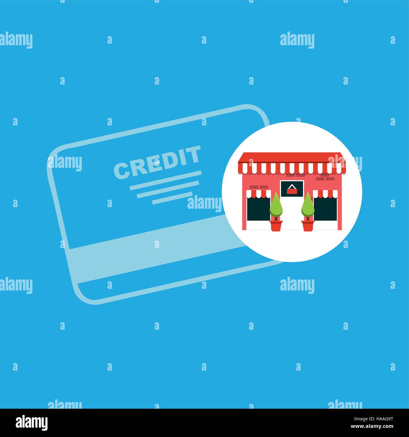 cute store shopping credit card vector illustration eps 10 Stock Vector ...