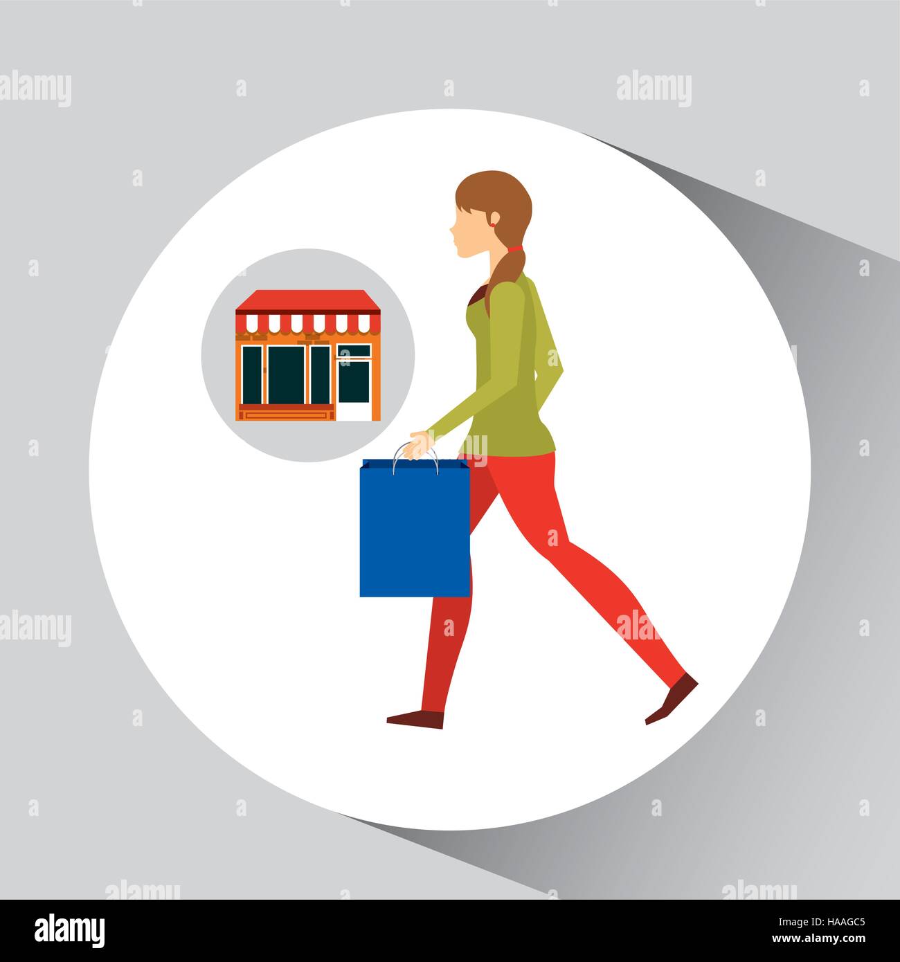 Hair orange shopping Stock Vector Images - Alamy