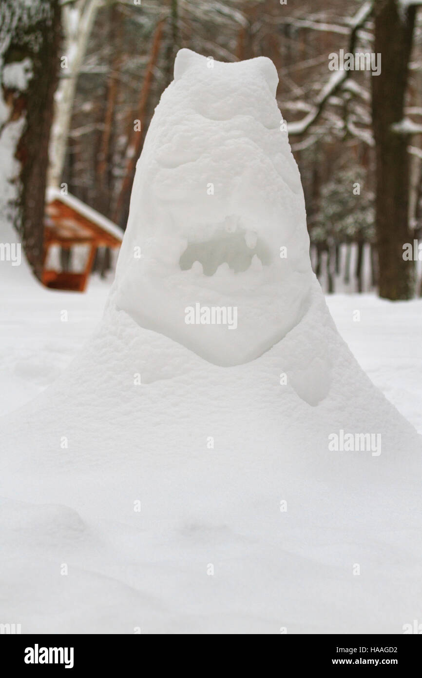 snow monster in the oak forest Stock Photo - Alamy