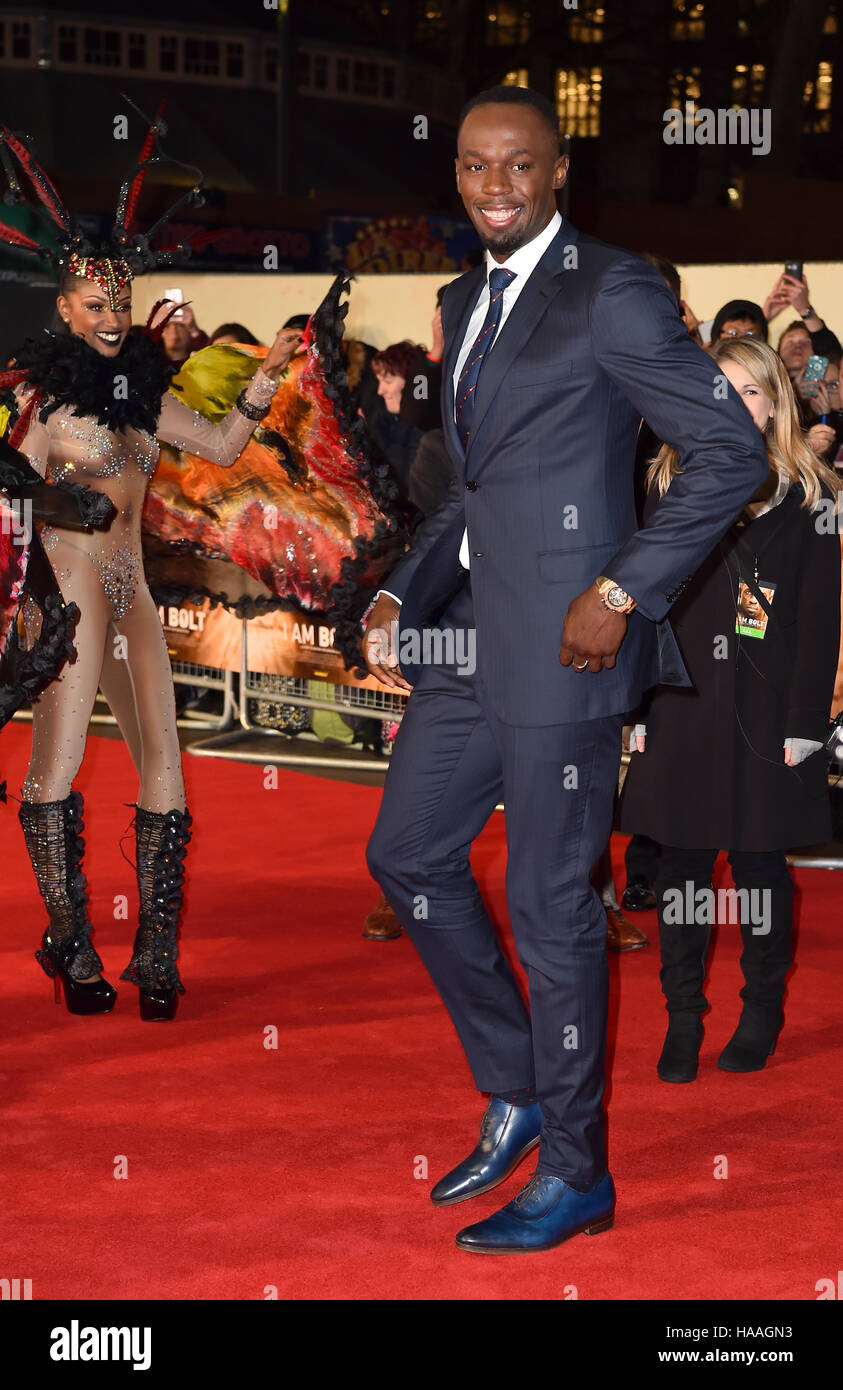 Usain Bolt attending the 'I Am Bolt' World Premiere at Odeon Leicester ...