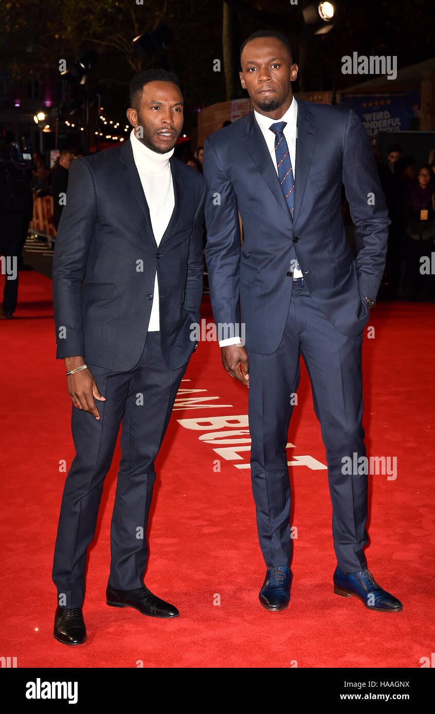Nugent Walker (left) and Usain Bolt (right) attending the 'I Am Bolt ...