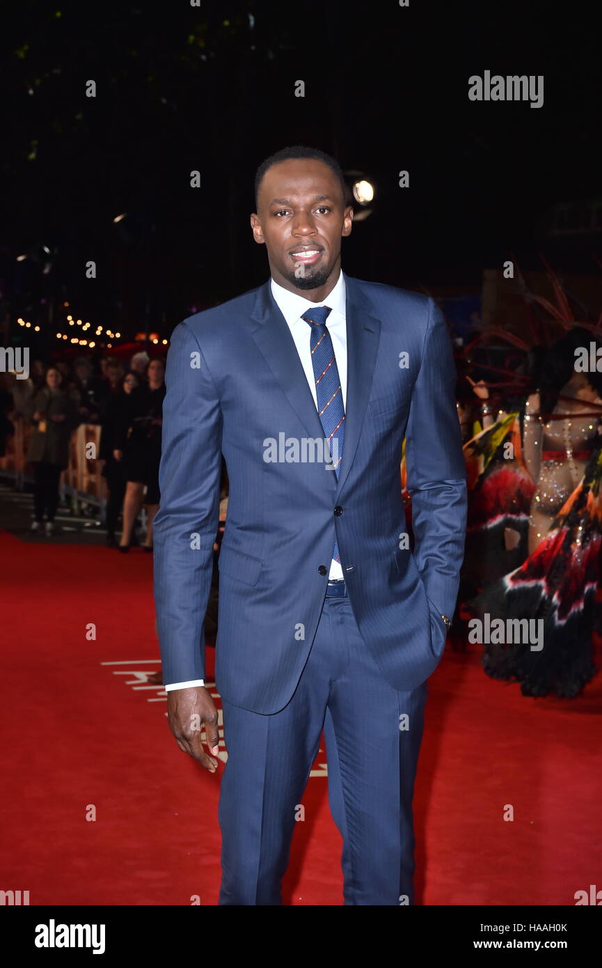 Usain Bolt attending the 'I Am Bolt' World Premiere at Odeon Leicester ...