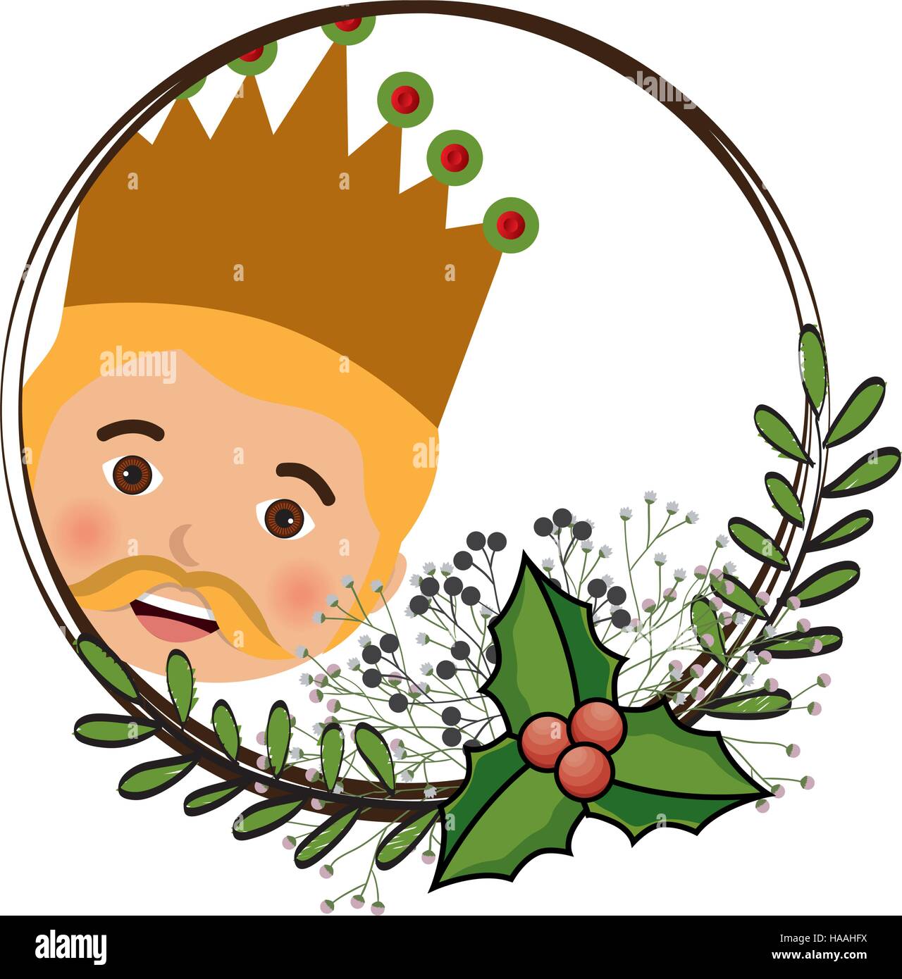 happy epiphany card manger character vector illustration design Stock ...