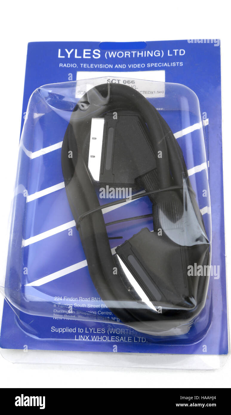 Scart Lead In Packaging Stock Photo - Alamy