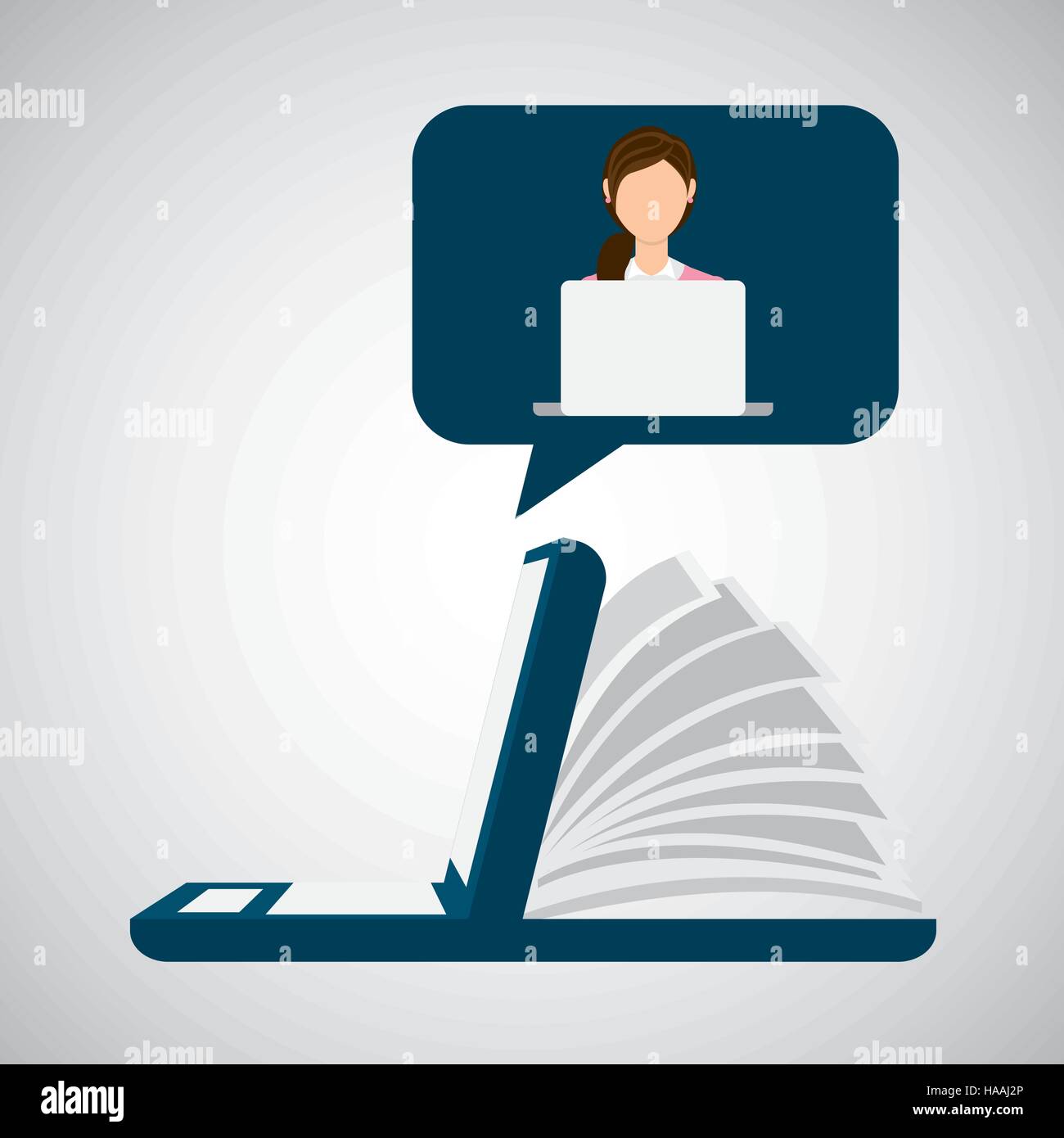 online learning laptop education vector illustration eps 10 Stock ...