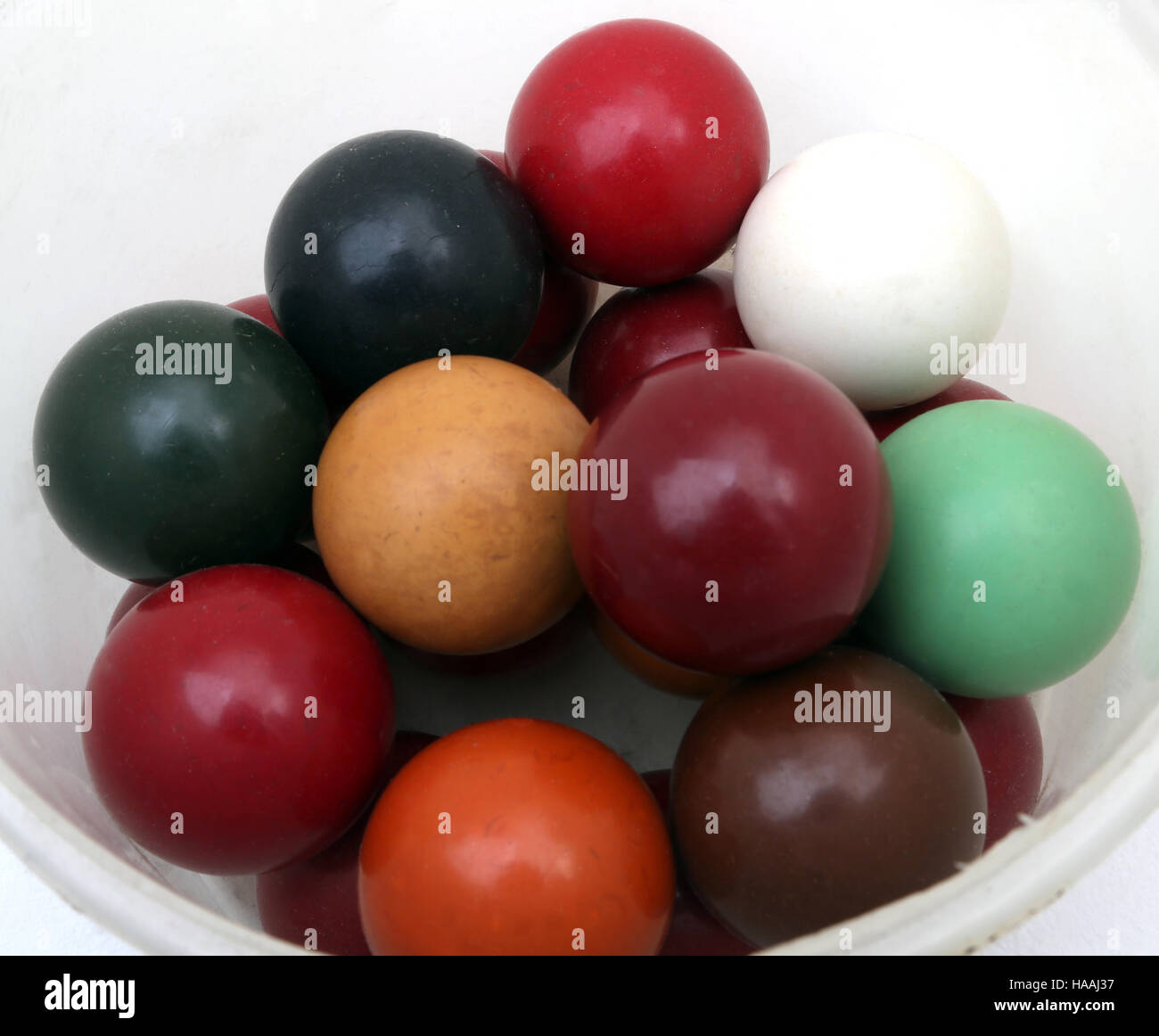 Bakelite Snooker Balls Stock Photo - Alamy