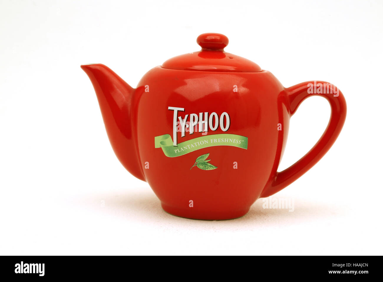 Red Typhoo Teapot Stock Photo - Alamy